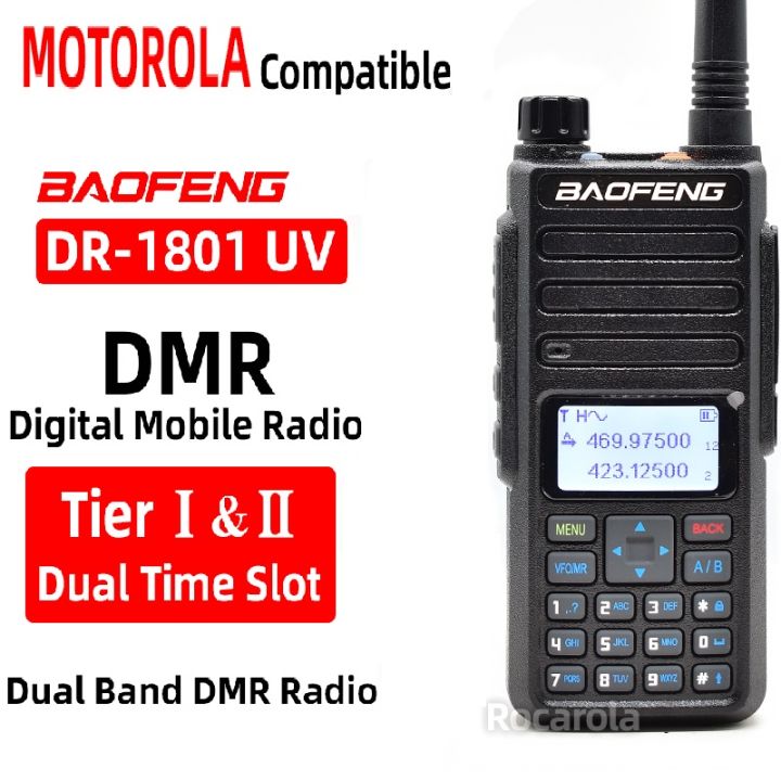 Baofeng DR-1801UV walkie talkie Long Range Motorola Compatible DMR Radio Boafeng Dual Band Ham ...