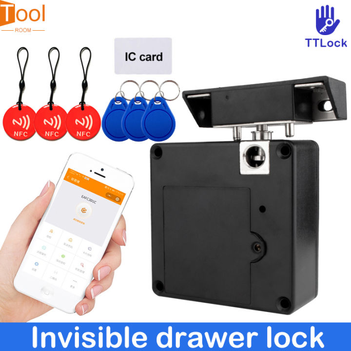 Smart Cabinet Invisible Electronic RFID Lock Keyless Drawer Door Locks ...