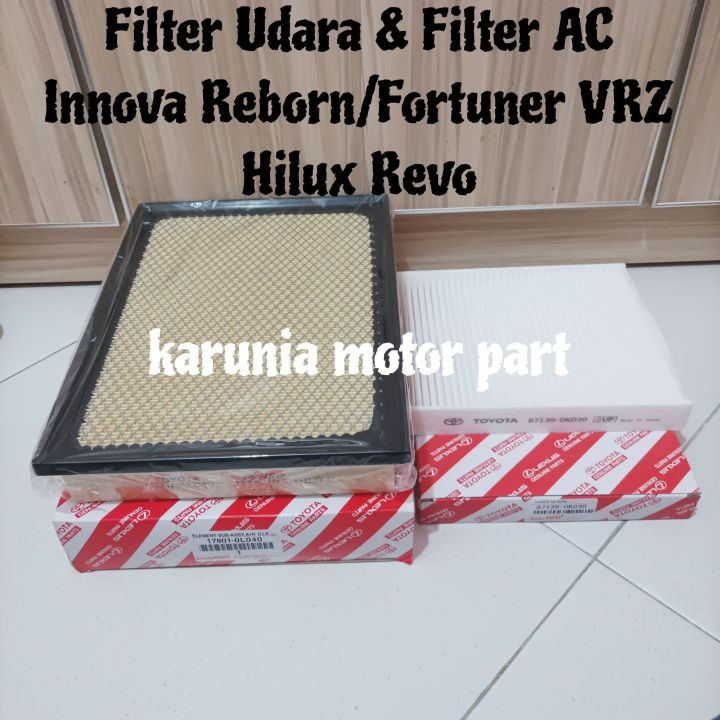 Paket Filter Udara & Filter AC Toyota Innova Reborn Fortuner VRZ Hilux ...