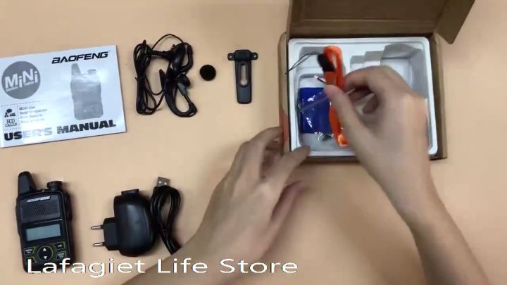 【2pcs】 Official Original Mini Walkie Talkie BF-T1 UHF 400-470MHz 1W ...