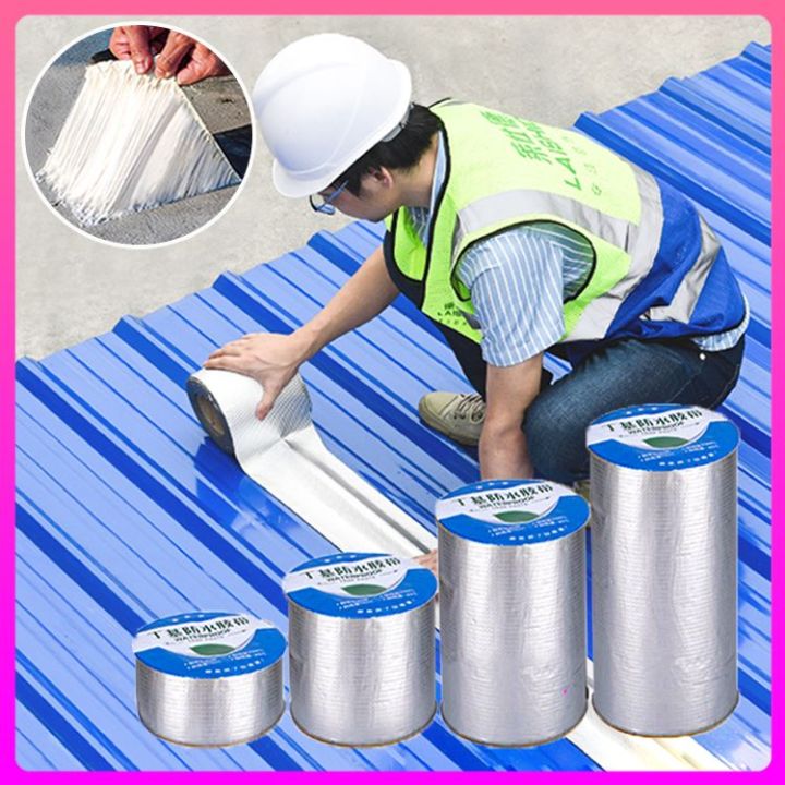 Waterproof tape aluminum foil butyl tape sealing self-adhesive tape color steel roof wall ...