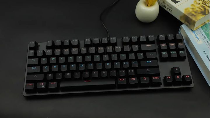 K550 87 Keys Mechanical Keyboard with RGB Colorful Light Effect Blue Switch Gaming Keyboard ...