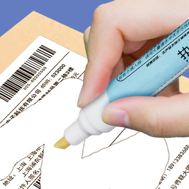Thermal Paper Eraser Pen Parcel Label Data Correction Courier Shopping ...