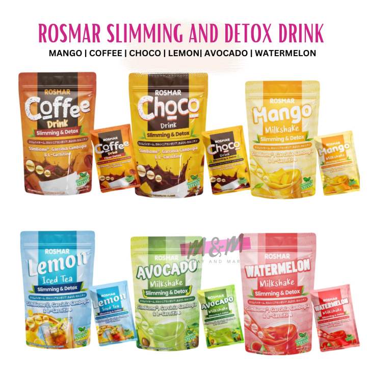 Rosmar Slimming & Detox Drink: Mango, Lemon, Choco, Coffee - Weight ...