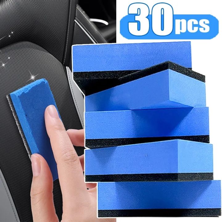 30pcs Car Ceramic Coating Sponge Applicator Glass Nano Wax Coat Sponges ...