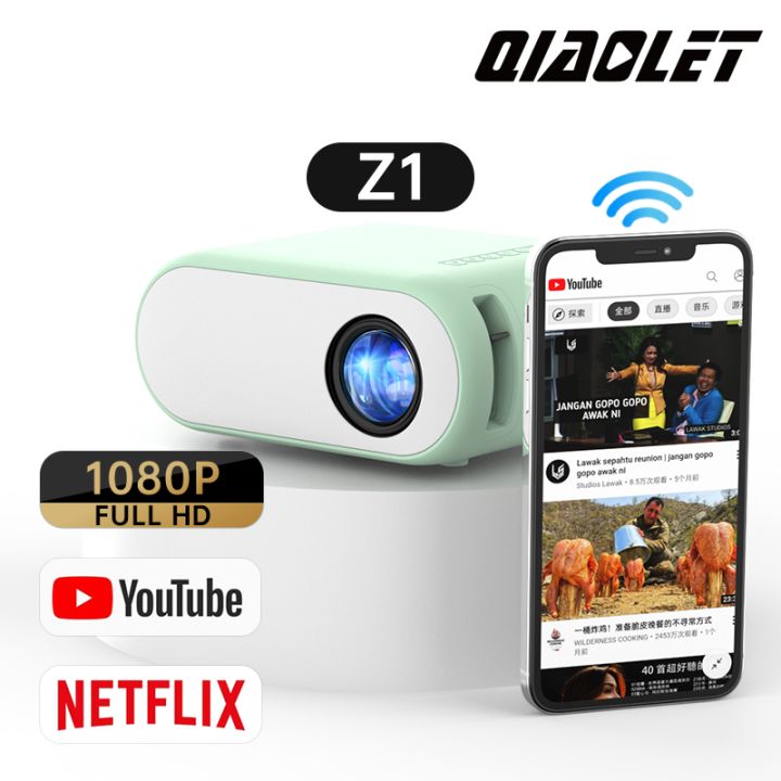 4k Projector Qiaolet Z1 Mini Projector 2600 Lumens Airplay Projector ...
