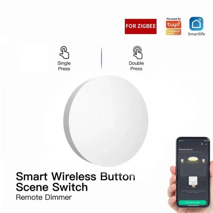 Tuya ZigBee Smart Button Scene Switch Multi-scene Linkage Wireless Key ...