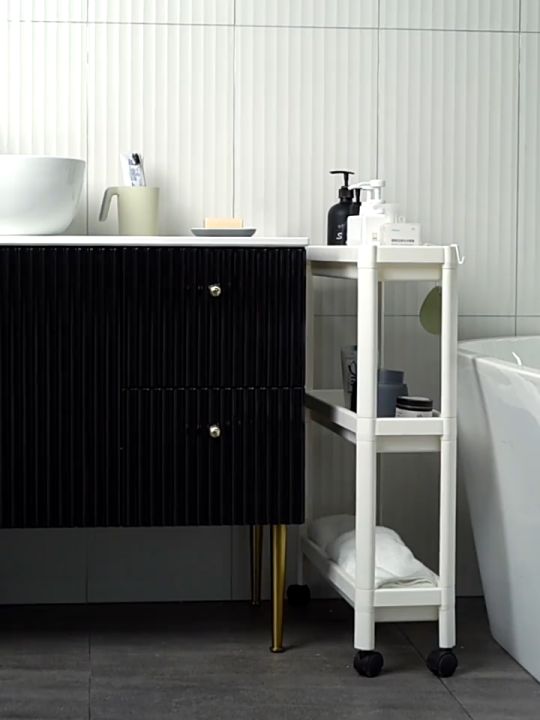 Kitchen slot storage rack removable slot rack bathroom storage rack ...
