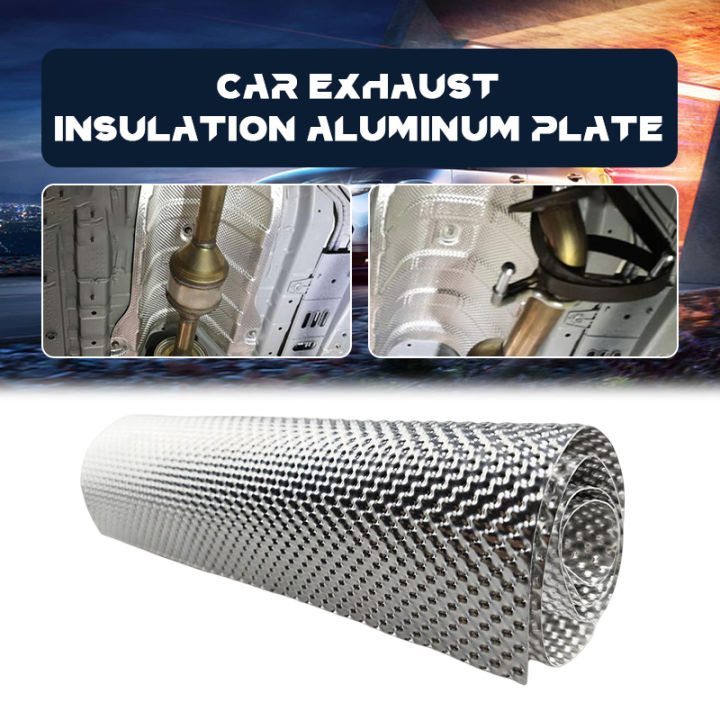 50x122cm Car Embossed Aluminum Heat Shield Firewal Floor Pan Fuel Tank ...