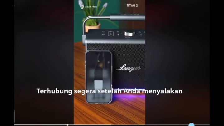 [100% Asli] LENYES TITAN 2 200W Outdoor KTV Wireless Speaker + Microphone Karaoke Bluetooth 5.3 ...