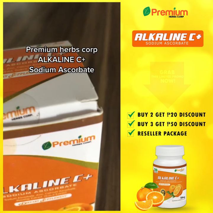 PHC02-A | Premium Alkaline C w/ ZINC 30 Capsule Vitamin C Active Sodium ...