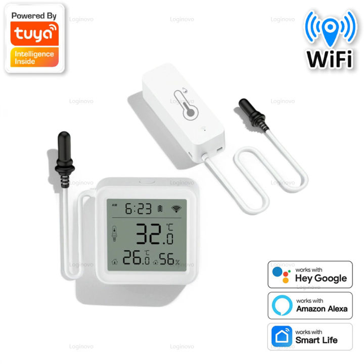 Tuya WiFi Temperature Humidity Sensor With External Probe Smart Home ...