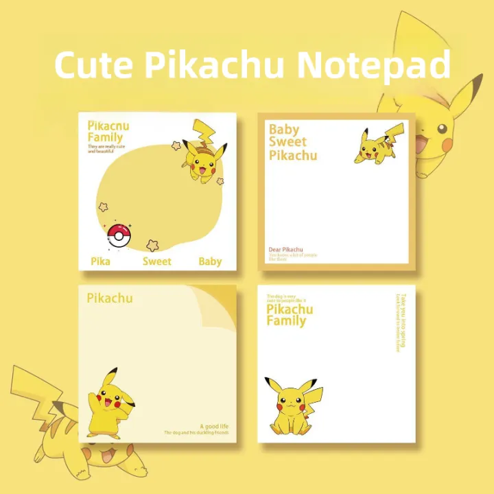 Limited Edition Pikachu Non-Stick Cute Creative Sticky Notes Book High ...