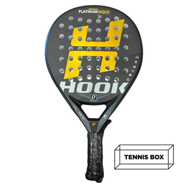 Padel racket ไม้พาเดล Hook Platinum Attack Gold ของแท้ พร้อมส่ง ...
