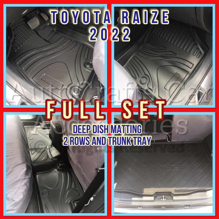 TOYOTA RAIZE 2022 DEEP DISH MATTING WITH TRUNK TRAY (RAIZE ACCESSORIES ...