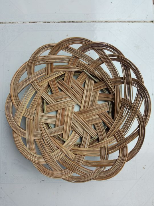 Piring Anyaman Lidi / Piring Rotan Diameter 25 cm 1 Pcs | Lazada Indonesia