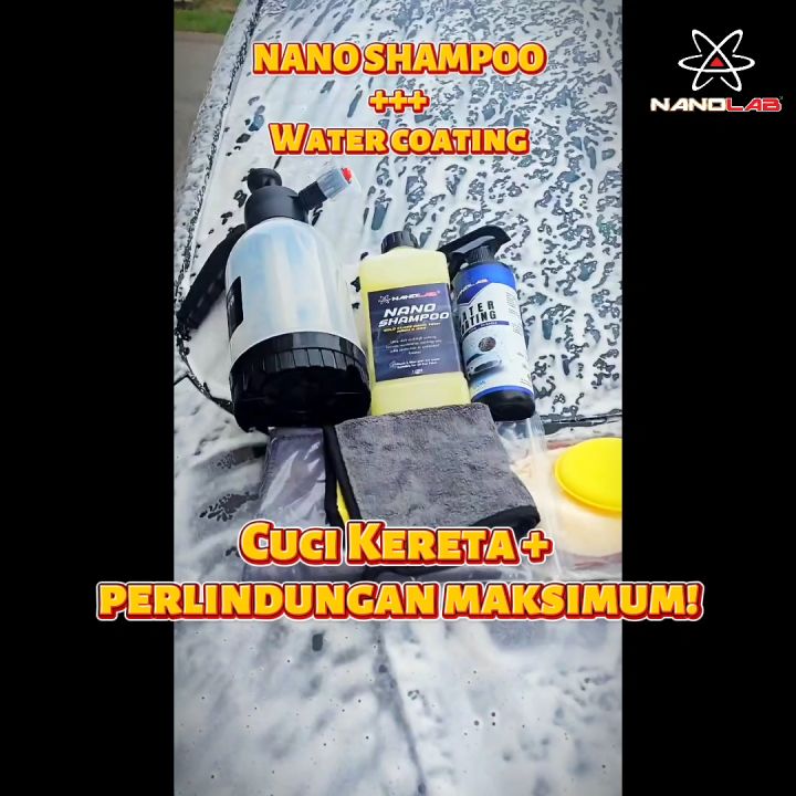 Nano Wash Car Shampoo wax | Ultimate Car shampoo Wash & Wax | Syampu ...