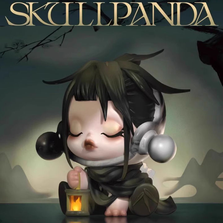 ป๊อปมาร์ท SKULLPANDA ซีรี่ส์ดอกพลัมหมึก ตัวเลขการกระทำ ตัวเลขสะสมและนัก ...