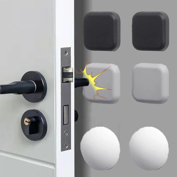 2pcs Silicone Door Stopper Wall Protector Handle Bumpers Self Adhesive ...