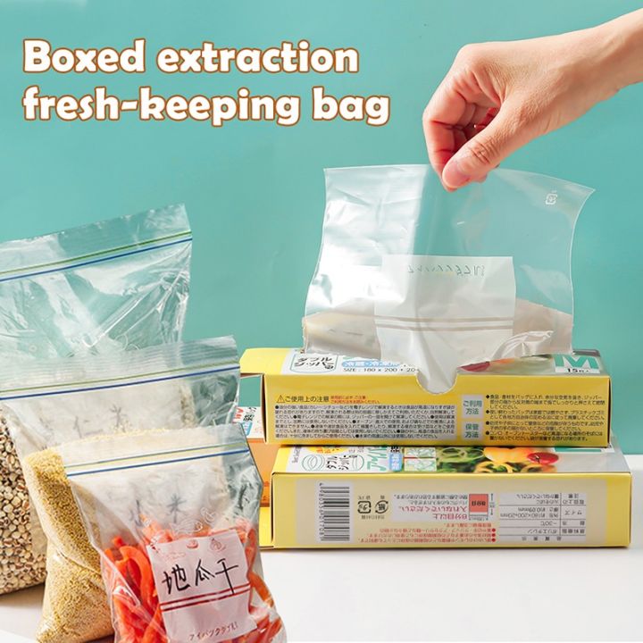 [Same Day Ship] Reusable Plastic Packaging Bags 10/15/20Pcs Wrap Food ...