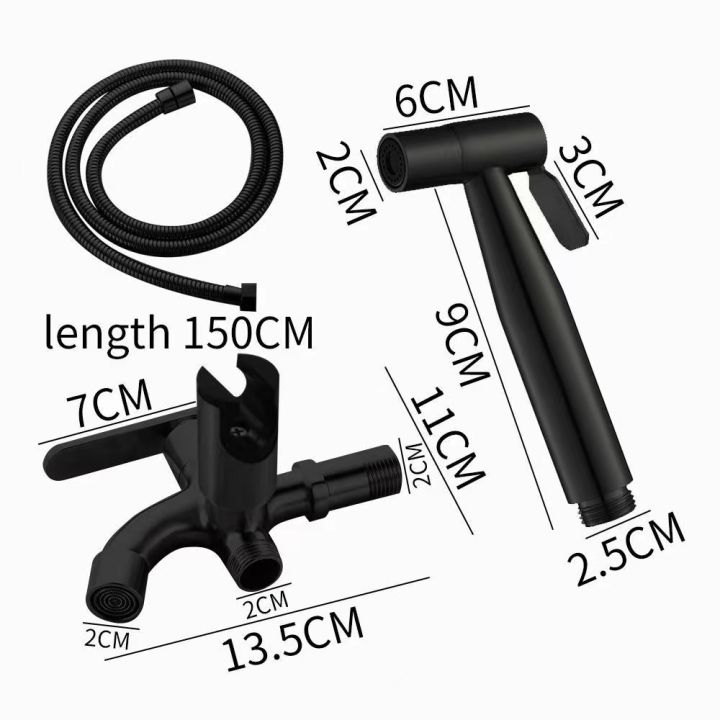 High Pressure Bidet spray set Stainless steel hand bidet two way ...