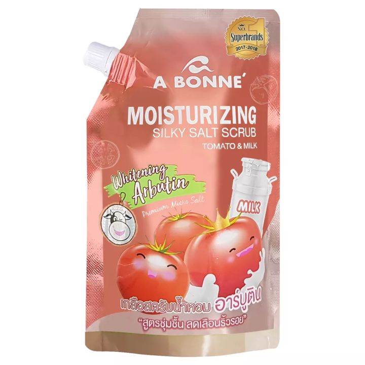 Authentic Abonne Moisturizing Salt Scrub Tomato & Milk with Whitening ...