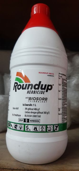 ROUNDUP HERBICIDE 1 LITER / ROUND UP / OBAT RUMPUT DAN ALANG ALANG ...