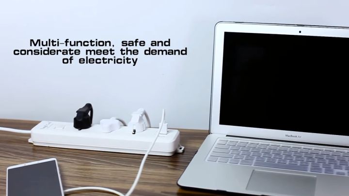 Smart UK Extension Cord 3m/5meter multi Power Strip 3 USB With Separate ...