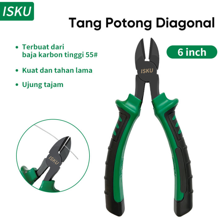 ISKU Tang Potong 6 inch multifungsi lengkap wire cutters tang kombinasi ...