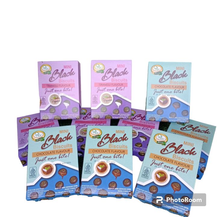 BISKUIT DENEX MINI BLACK ISI COKLAT DAN TIRAMISU 10PCS | Lazada Indonesia