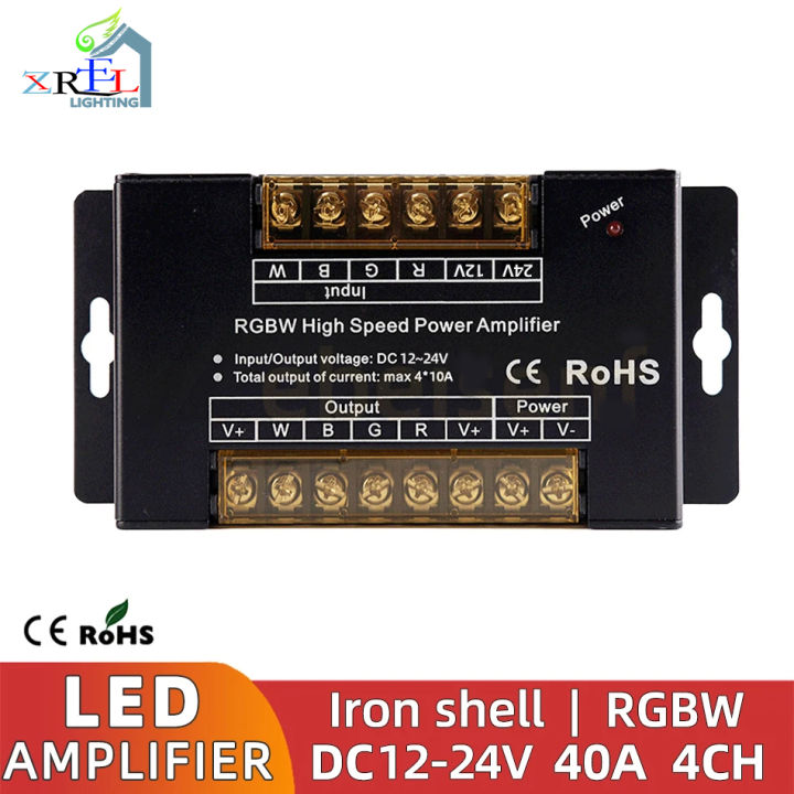 RGBW Led Strip High Speed Power Amplifier DC 5V 12V 24V 40A 4 Channel ...