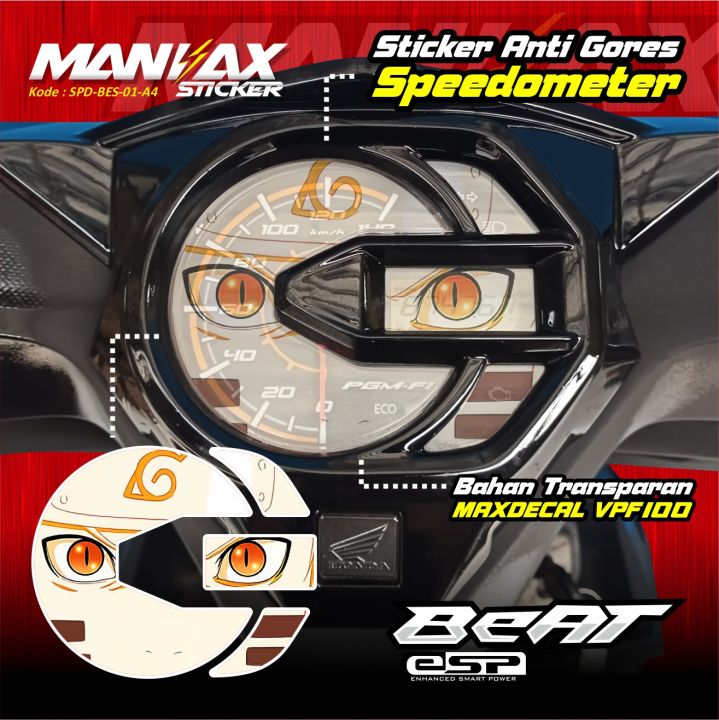 Stiker speedometer beat esp tahun 2017-2018 motif anime naruto | Lazada ...