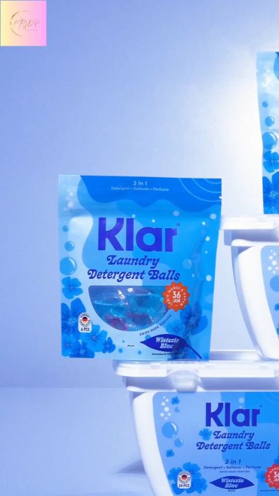 KLAR Laundry Detergent Balls 3in1 (Bundling 4 Box + 4 Sachet) | Lazada ...
