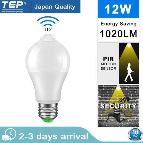 TEP Motion Sensor LED Bulb Human Body Induction Light Bulb Corridor ...