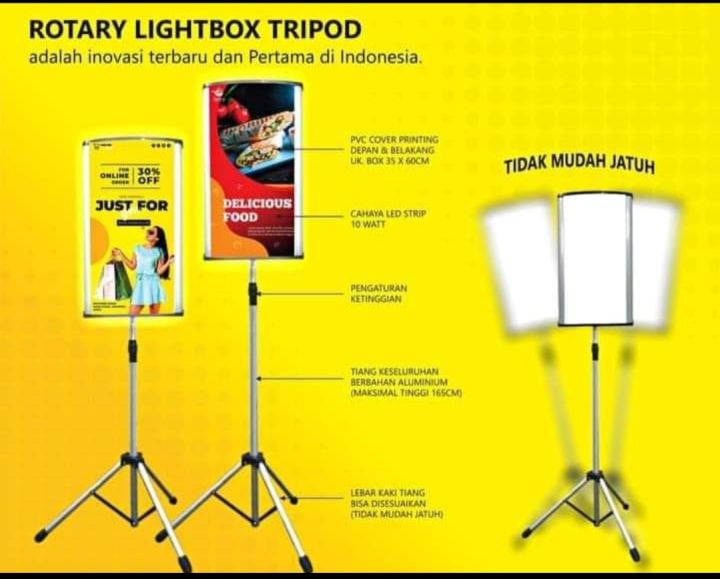 Standing Rotary Led Light Neon Box Banner 35x60 35x120 | Lazada Indonesia