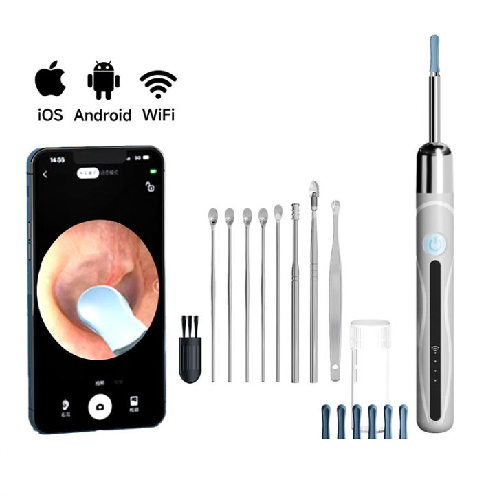 Visual Ear Cleaner Camera WIFI Ear Pick 6LEDs Ear Sticks HD1080P 4.2MM ...