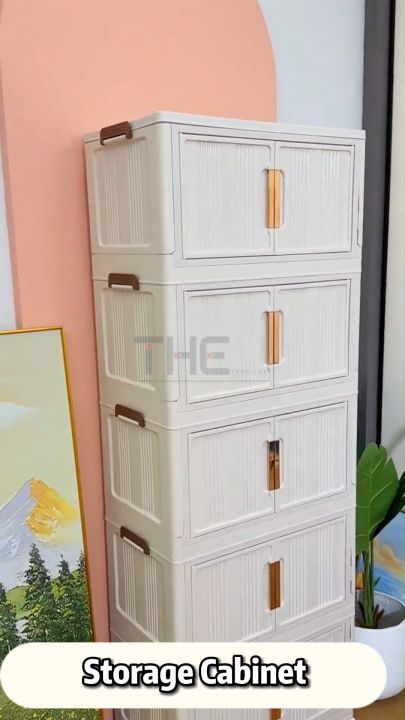 THE L49-74cm (1-5 Layers) Versatile Stackable Foldable 2 Doors Storage ...