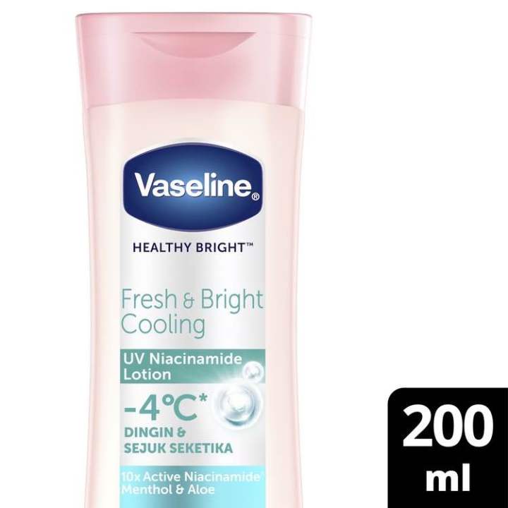 Vaseline Lotion Healthy Bright Fresh & Bright Cooling 200ml | Lazada ...