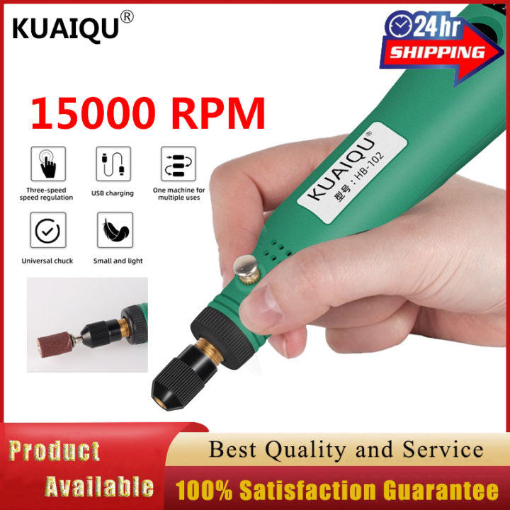 KUAIQU Grinding Tools Machine Electric Grinder Mini Drill Rotary Tools USB Engraving Pen with ...
