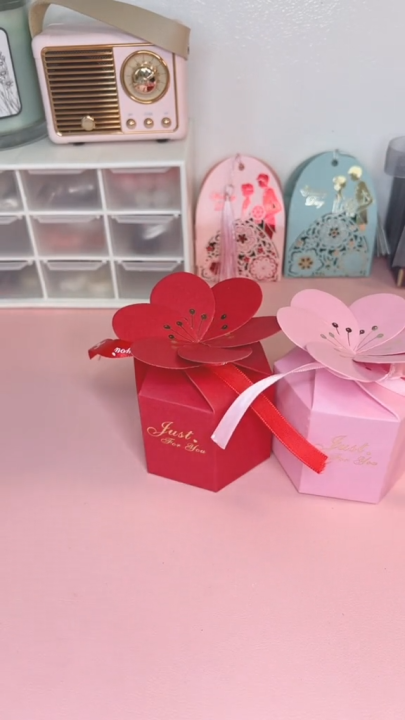 Just For You Gift Box Paper, Candy Paper Bag, Red Box, Cute Pink Box ...
