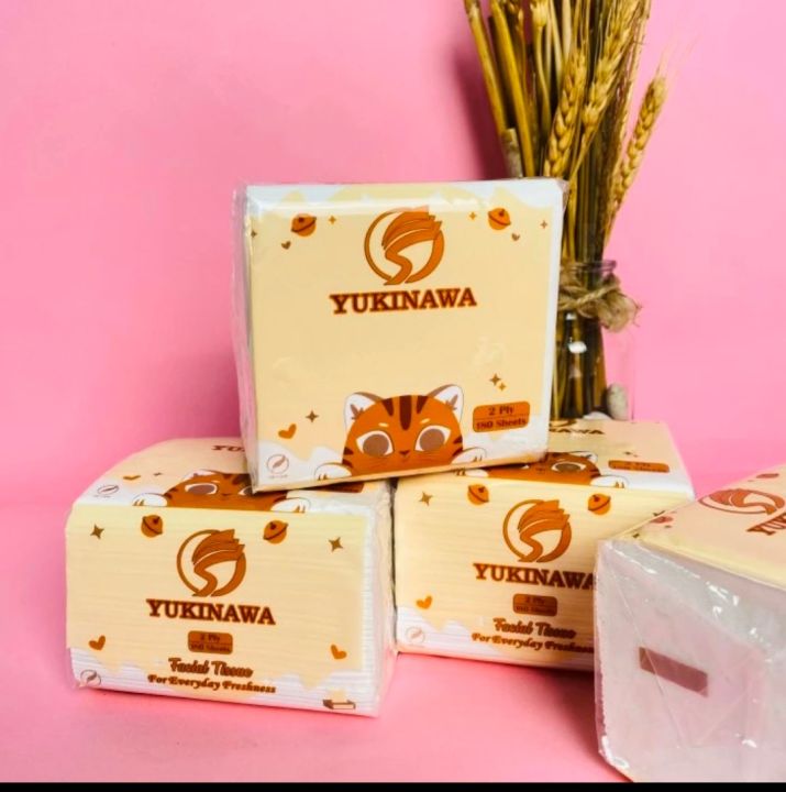 Tisue Yukinawa PAKET 4 TISSUE Pop Up 180 Sheet Tissue makan / Tisu meja ...