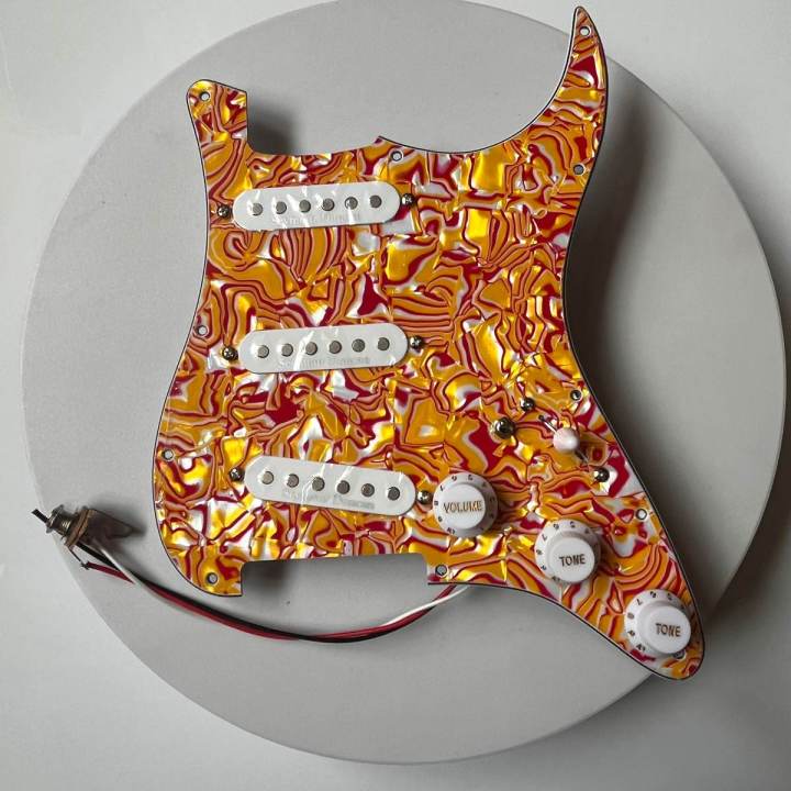 Prewired Loaded Guitar Stratocaster Pickguard SSS Pick Guard Seymour ...
