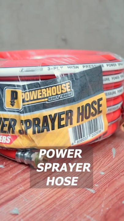 POWERHOUSE 3-PLY Pressure Washer Power Sprayer Hose (RED) 8.5mm 50M ...