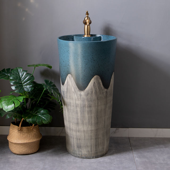 Small Apartment Pedestal Basin Column Washbasin Outdoor Wash Basin ...