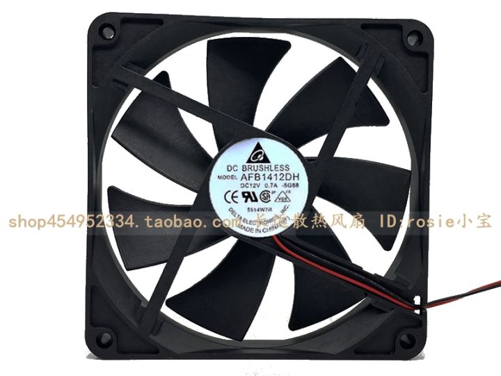 New Delta Afb1412dh 12V 0.7a 14025 14cm 4-Wire PWM Large Wind Cooling Fan | Lazada PH