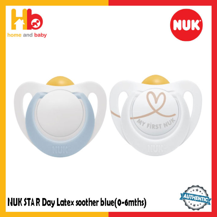 NUK Star Day & Night Silcone Soother (0-6m) | Lazada Singapore