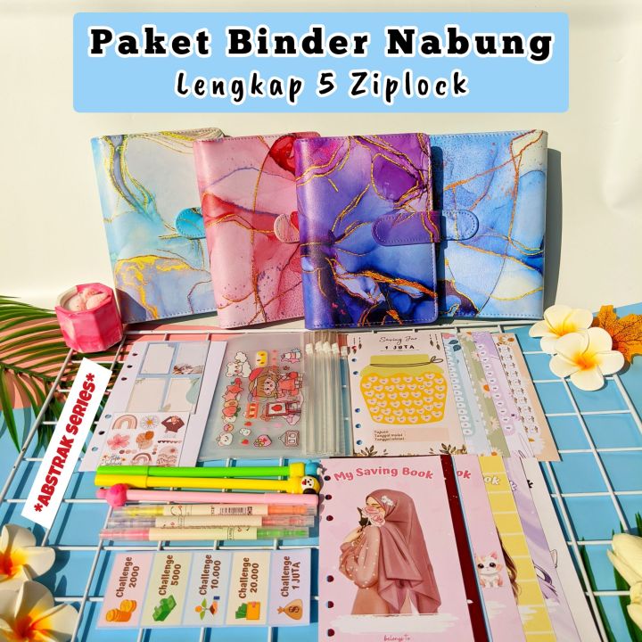 Paket binder nabung Abstrak lengkap murah binder keuangan nabungviral ...
