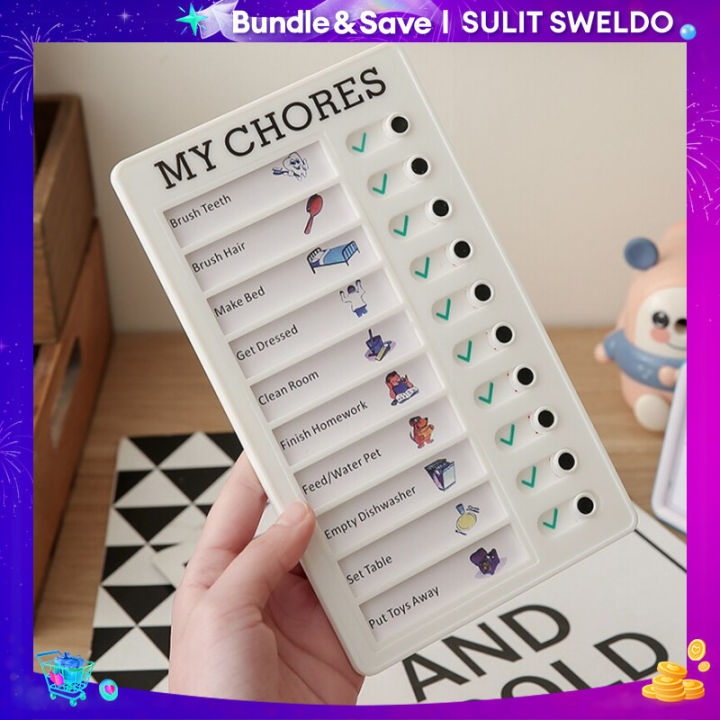 Self Discipline Punch Card Portable Plastic Checklist Board Reusable To ...