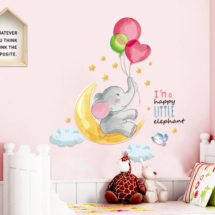 dinding wall sticker wallsticker stiker animal gajah lucu big size ...