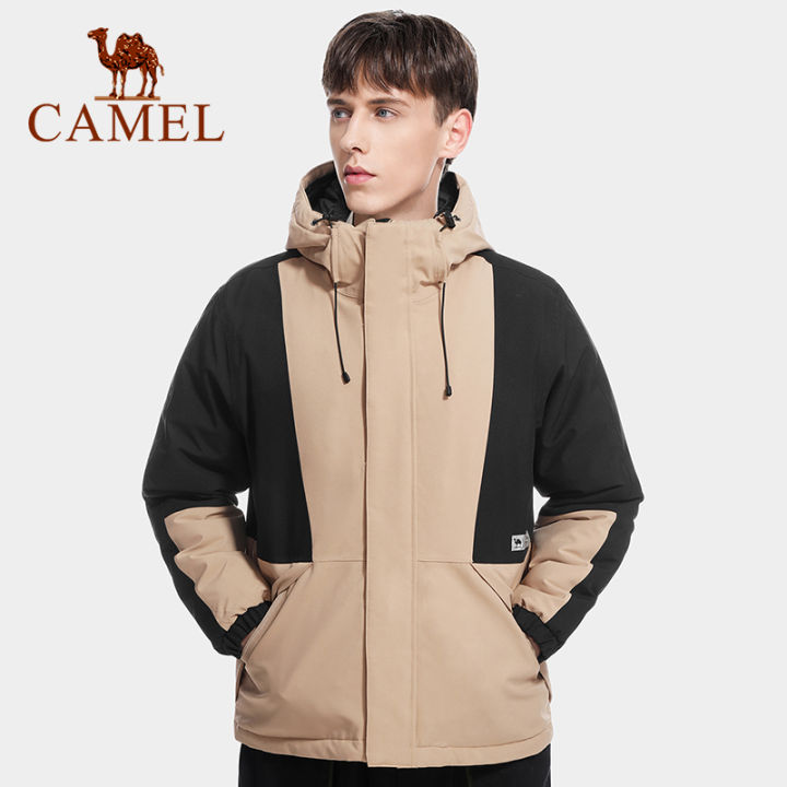 CAMEL Outdoor Men Hiking Jackets Thickened Waterproof Cotton ...